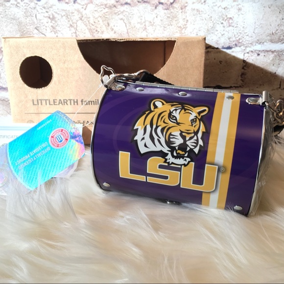 Little Earth | Bags | Rare Lsu Petite Cyclone License Plate Purse ...